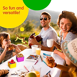 IELEK Silicone Lunch Box Dividers Reusable Non-Toxic, BPA Free, Dishwasher Safe Bento Box Accessories Lunch Box Dividers