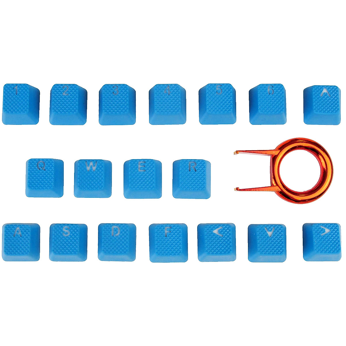 Taihao Sky Blue Rubber TPRGaming Backlit Keycaps Set for Cherry MX Mechanical Keyboards Compatible OEM Tfue