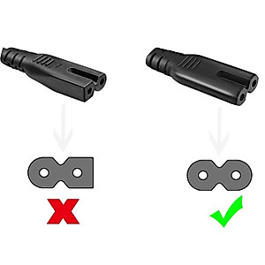 PowerHOOD AC Power Cord Compatible with Sony PS3 Slim / PS4 Slim PlayStation 4 / PS5, Xbox Series S, Xbox Series X, Xbox One S/X Game Console Power Supply Cable Replacement
