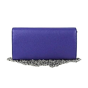 MCM Women's Spectrum Blue Leather Patricia Studded Large Chain Wallet MYL9SPA40HG001