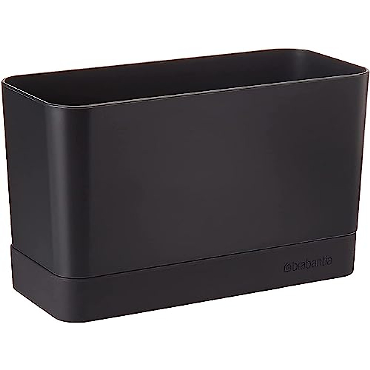 Brabantia Sink Organiser (Dark Gray) Non-Slip, Non-Scratch Kitchen Countertop Storage Caddy for Dish Brush, Soap, Cloths