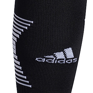 adidas Team Speed 3 Soccer Socks (1 Pair), Black/White, Large