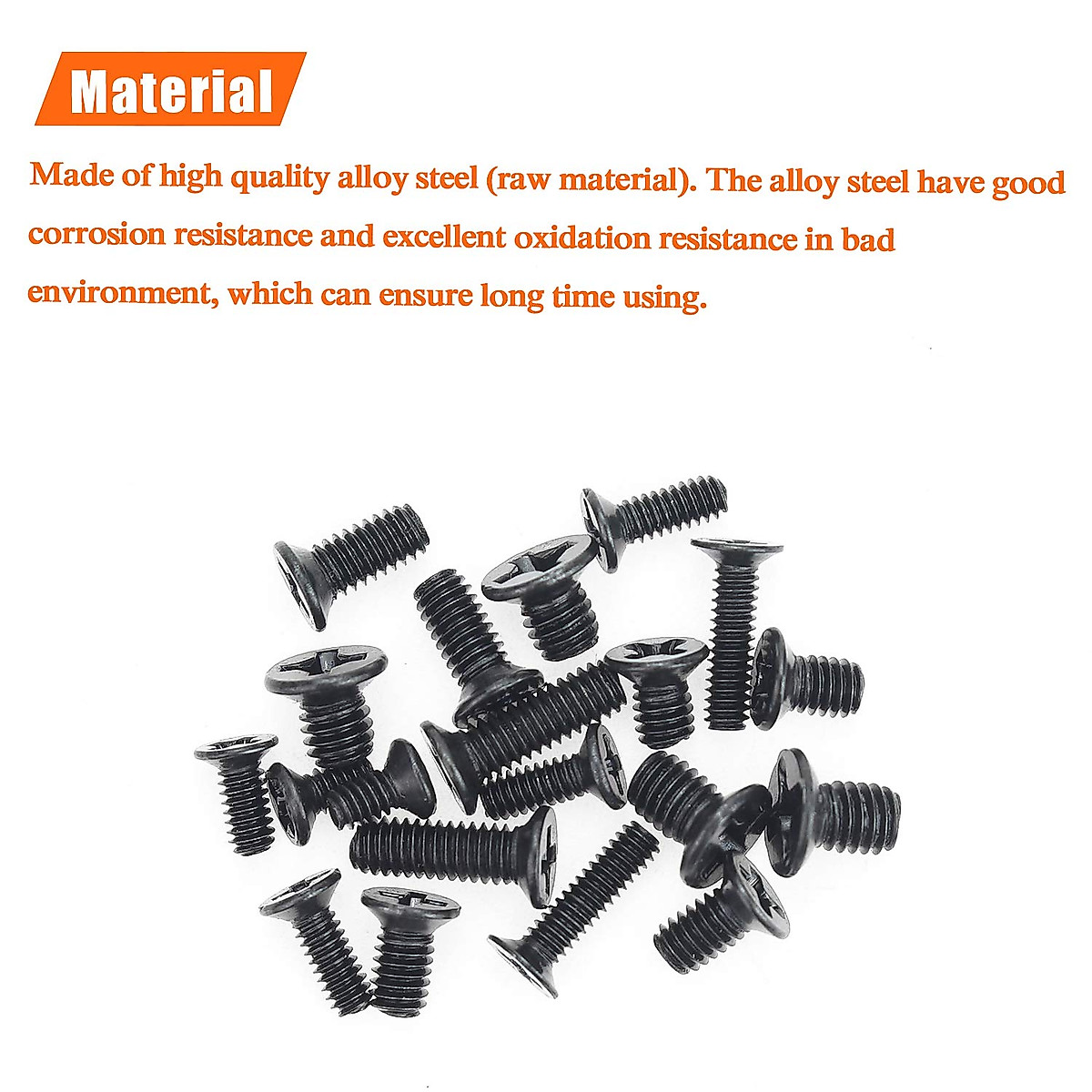 HELIFOUNER 600 Pieces M2 M2.5 M3 Phillips Flat Head Screws, Electronic Repair Screws for SSD, Laptop Notebook Computer