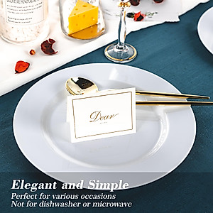 N9R 100PCS White Plastic Plates, Plastic Disposable Plates 10.25inch, Premium Heavy Duty Dinner Plates, Elegant and Fancy Party Plates