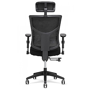 X-Chair X-Project High End Task Chair, Black A.T.R. Fabric with Headrest - Ergonomic Office Seat/Advanced Tensile Recovery Fabric/Highly Adjustable & Supportive/Comfortable Feel/Perfect for Workspace