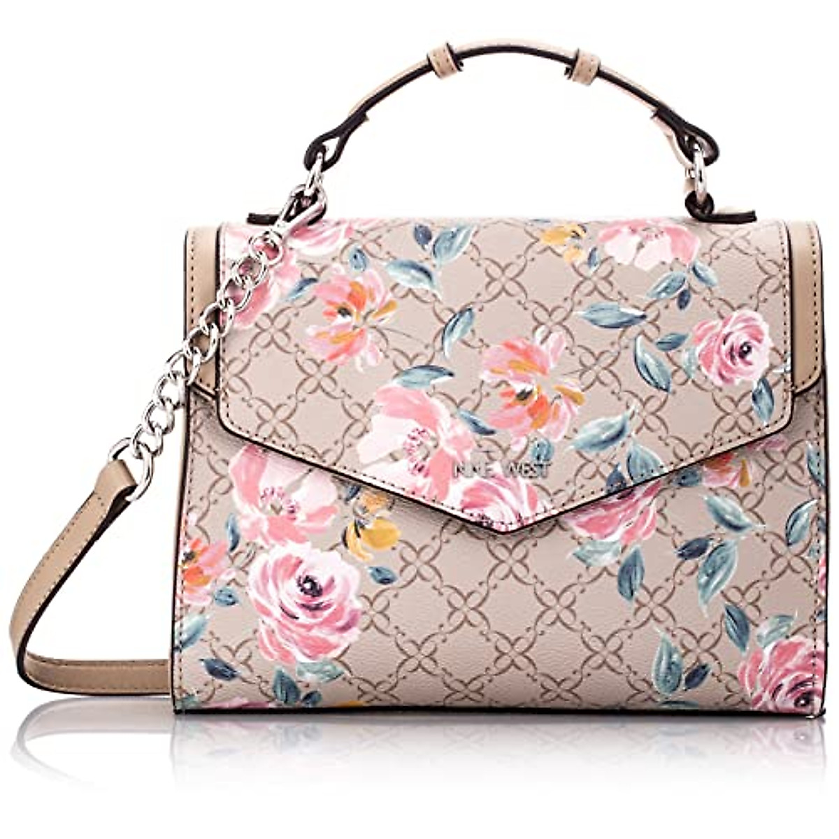 Nine West Golder Top-Handle Mushroom Logo Floral One Size