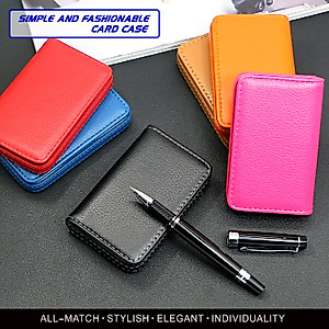 Padike Business Name Card Holder Luxury PU Leather,Business Name Card Holder Wallet Credit card ID Case/Holder For Men & Women - Keep Your Business Cards Clean (Black)