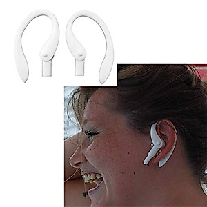 [ Compatible with Apple AirPods 1 & 2 ] 7 in 1 AirPods Accessories Set - TPU Gel Protective Case/Carabiner Keychain/Ear Hooks/Strap/Watch Band Holder - (Skulls Grunge Pattern)