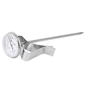 Dial Thermometer, Instant Read Multi-Purpose Thermometer with Clip for Milk, Beverage, Steaming, Coffee((Short Type))