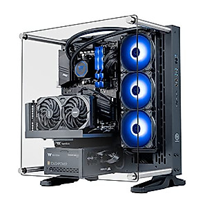TThermaltake Shadow 360T AIO Liquid Cooled CPU Gaming PC (AMD Ryzen™ 5 5600X 6-core, DDR4 3600Mhz 16GB RGB Memory, NVIDIA® GeForce RTX™ 3060 Ti, 1TB NVMe M.2, WiFi, Win10 Home) P3BK-B550-36T-LCS