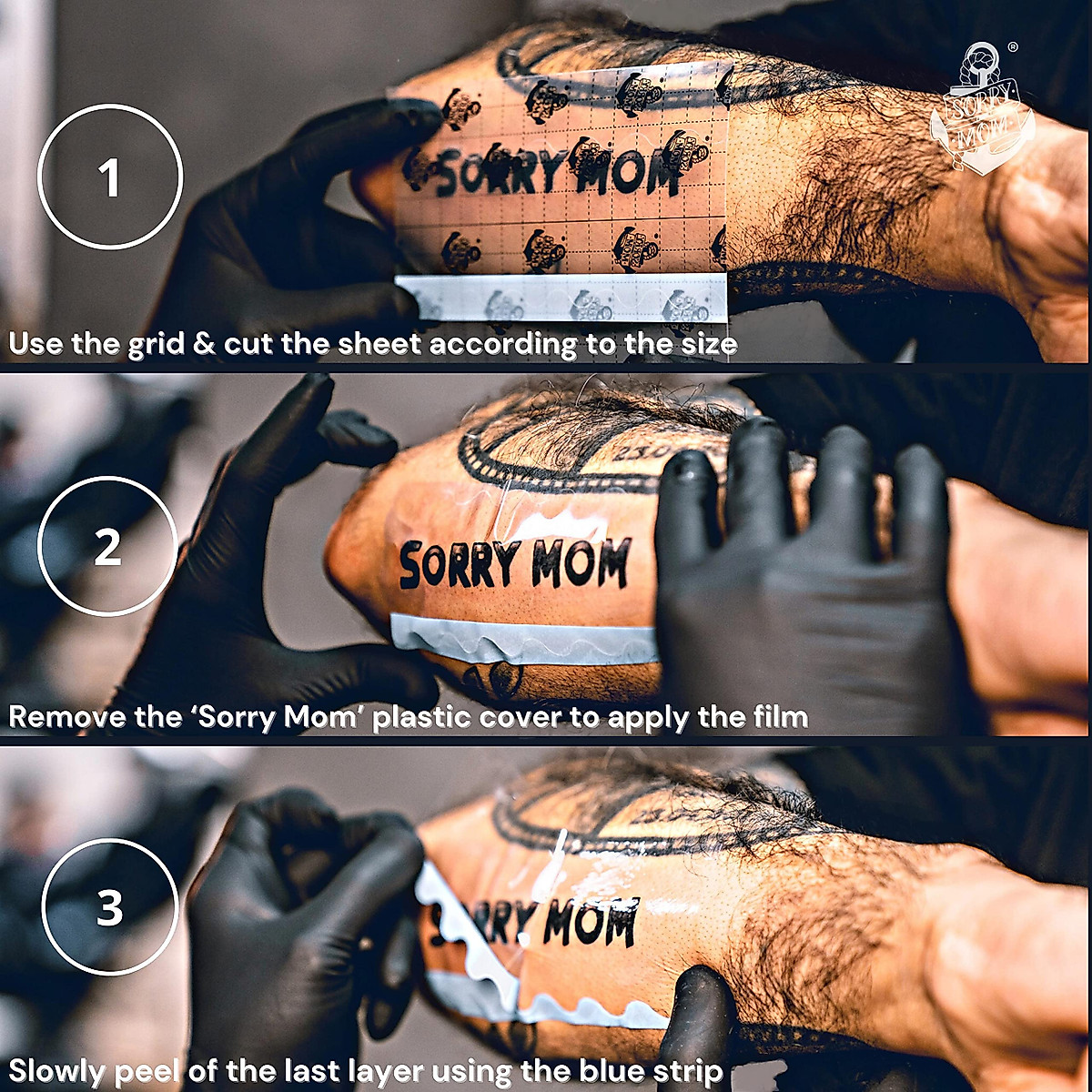 Sorry Mom Tattoo Aftercare Bandage (40ft x 6in) Clear Tattoo Bandage Waterproof, Adhesive Tattoo Wrap Bandage - Tattoo Healing Wrap - Tattoo Film Protection - Second Skin Tattoo Cover