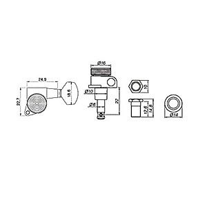 Locking Guitar Tuners Chrome (3L +3R) Machine Heads Tuning Pegs 19:1 for Fender Stratocaster/Telecaster