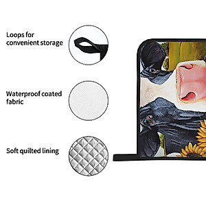 4pcs Oven Mitts and Pot Holders Set,Heat Resistant Oven Glove,Heat Resistant Pot Holders ,for Cooking Baking BBQ Kitchen Sets (Style 2)