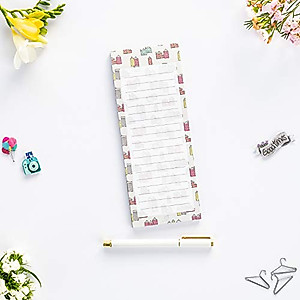 Peach Tree Shade Magnetic Notepads, 6-Pack 60 Sheets Per Pad 3.5” x 9”, for Fridge, Kitchen, Shopping, Grocery, To-Do List, Memo, Reminder, Note, Book, Stationery, (Funnotes)