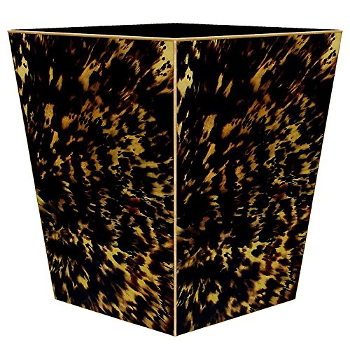 Marye-Kelley Tortoise Shell Wastepaper Basket with Flat Top