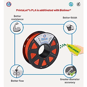 PRINTALOT PLA 3D Printer Filament, Dimensional Accuracy +/- 0.03 mm, 1 kg Spool, 1.75 mm Cobalt
