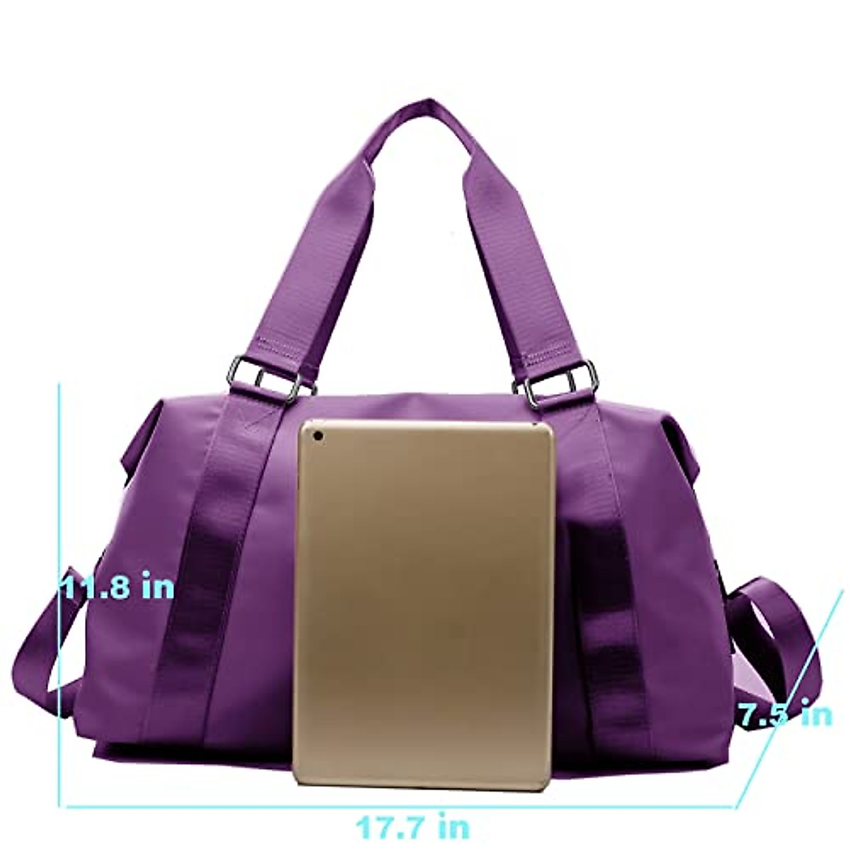 SMITH SURSEE Weenkender Bags for Women Men Travel Duffel Bag Sport Gym Bag with Wet Pocket Overnight Bag Carry on Bag for Airline Travel Tote Bags with Trolley Sleeve, Medium