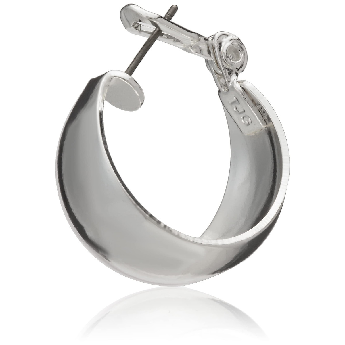 Anne Klein Classics Silvertone Medium Band Hoop Earrings, One Size