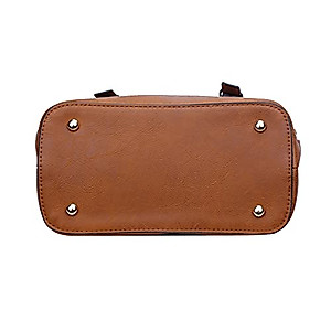 KKXIU Stylish Teen Girls Backpack Bag for Women Vegan Leather Small Bookbag Purse with Multiple Pockets (a-Brown)