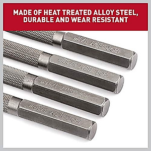 HORUSDY 4-Piece Nail Setter Punch and Center Punch Set