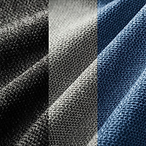 Belffin Polyester Weave Fabric Modular Sectional Sofa Swatch Kit Card,Dark Grey,Light Grey,Blue