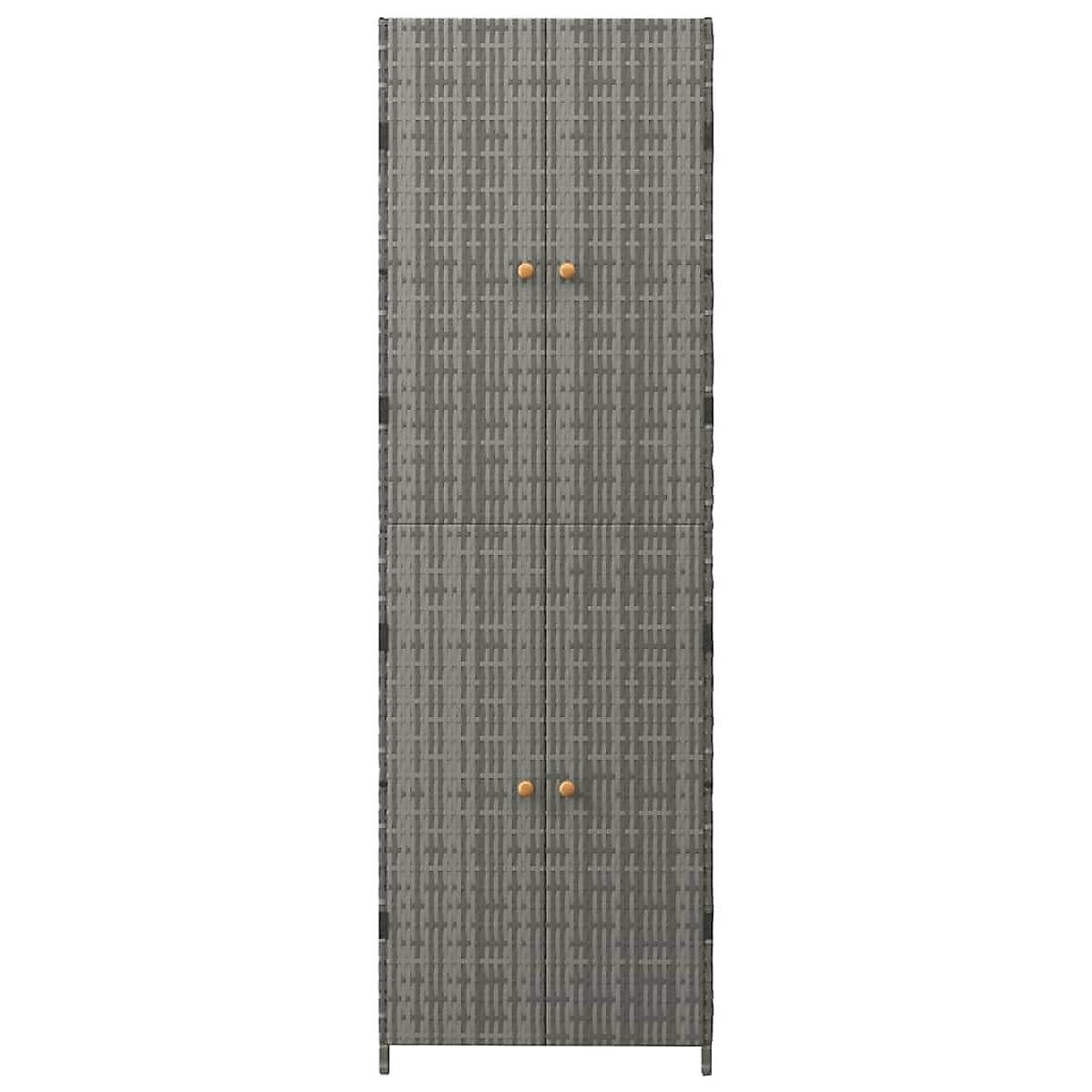 loibinfen Outdoor Garden Storage Cabinet, Large Patio Storage Cabinet Garden Storage Container for Lawn Backyard, Gray 23.2"x15.7"x70.9" Poly Rattan