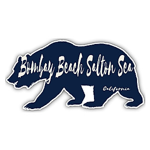 Bombay Beach Salton Sea California Souvenir 3x1.5-Inch Fridge Magnet Bear Design