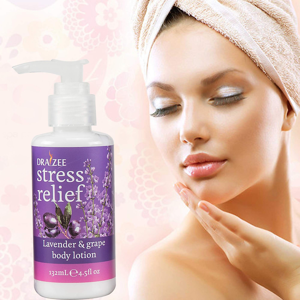 Draizee Spa Basket For Women - Lavender and Grape 5 Piece Spa Gift Set Luxurious Home Relaxation Fragrance Spa Gift Basket for Women - #1 Christmas Gifts For Women, Girlfriend