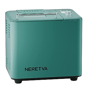 Neretva 20-in-1 2LB Bread Maker Machine with Gluten Free Pizza Sourdough Setting, Digital, Programmable, 1 Hour Keep Warm, 2 Loaf Sizes, 3 Crust Colors - Receipe Booked Included