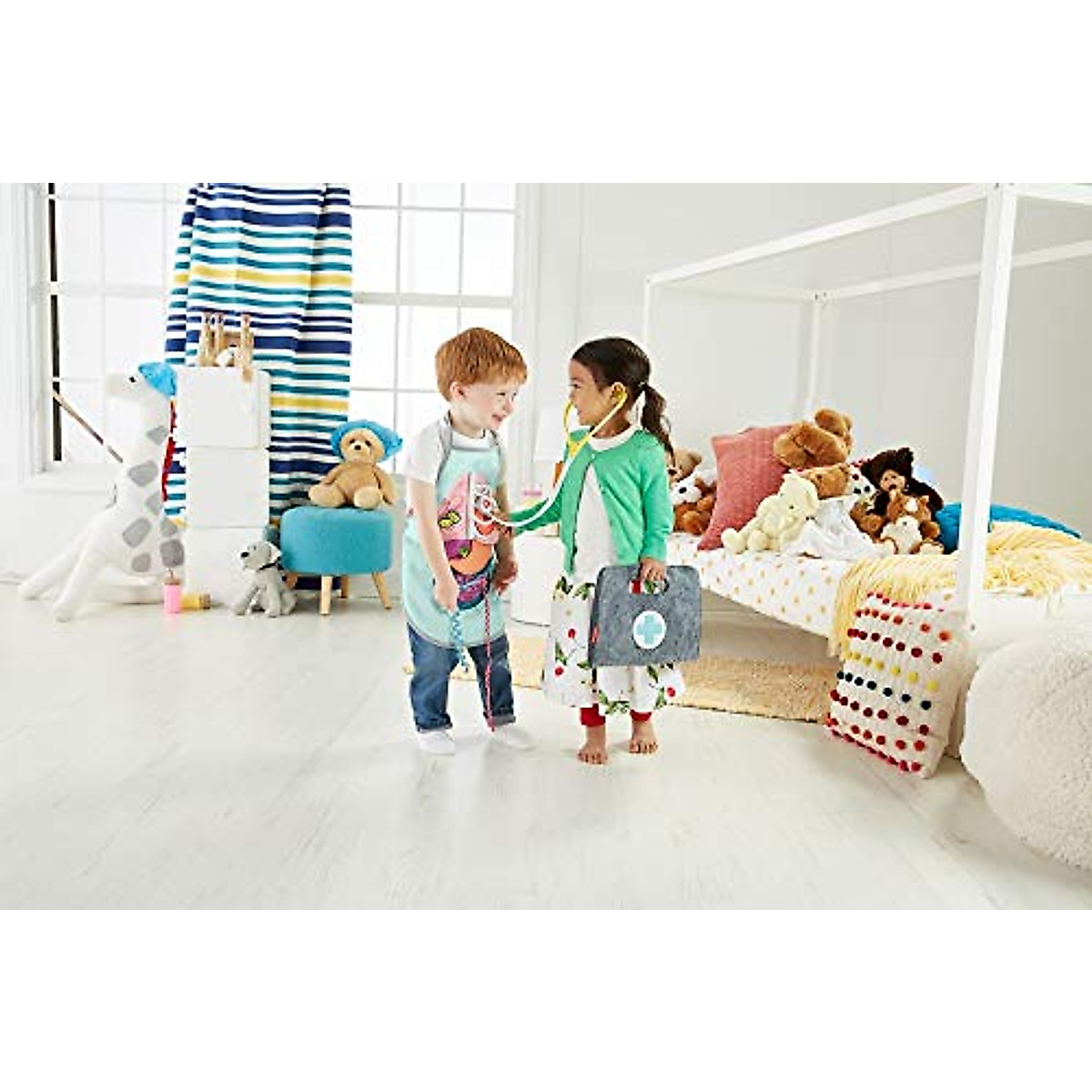 Fisher-Price Patient and Doctor Kit - 9-Piece Medical Pretend Play Gift Set Featuring Real Wood for Preschoolers Ages 3 Years & Up