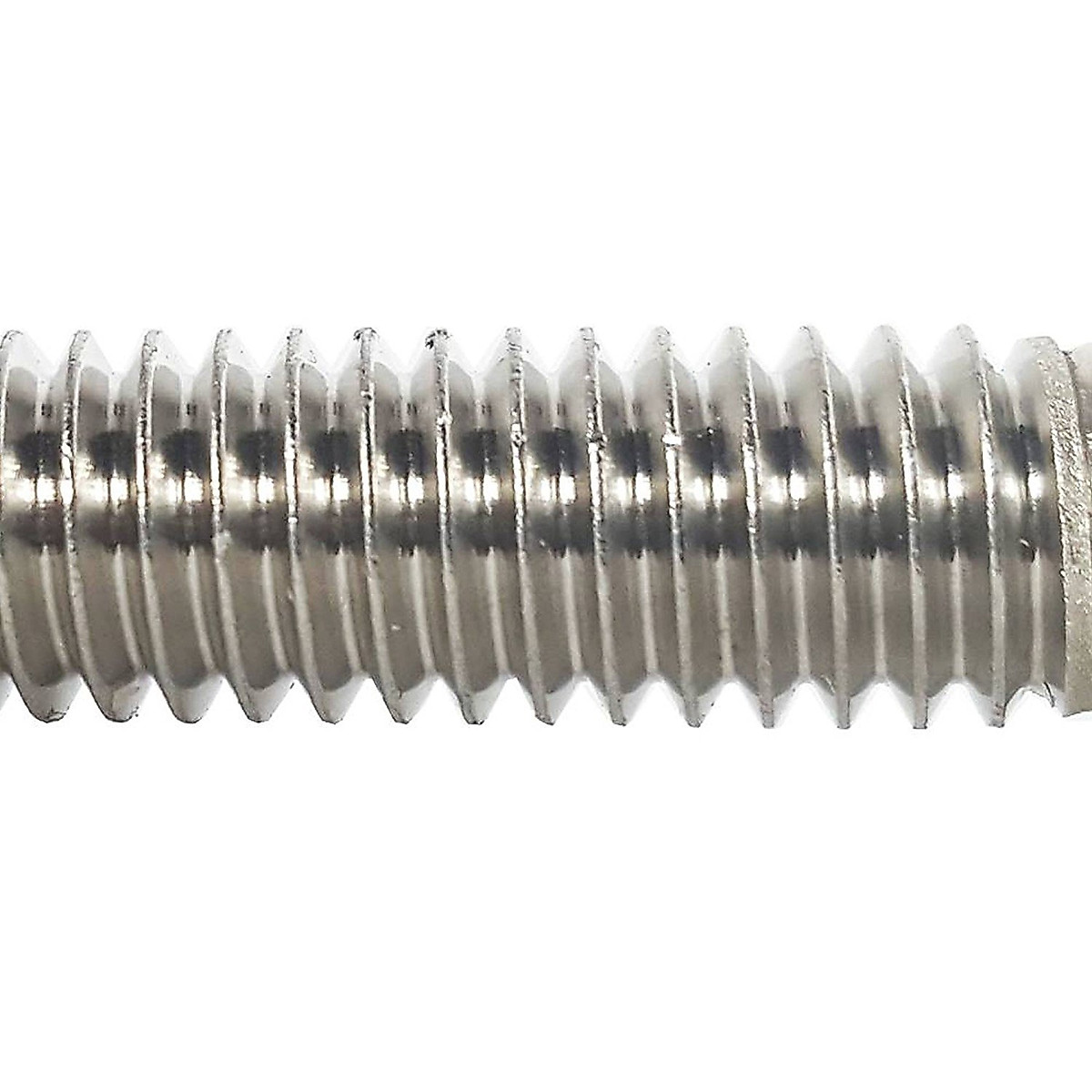 3/8-16 x 1/2" Hex Head Cap Screw Bolts, External Hex Drive, Stainless Steel 18-8, Full Thread, Bright Finish, Flat Point, Quantity 10 by Fastenere