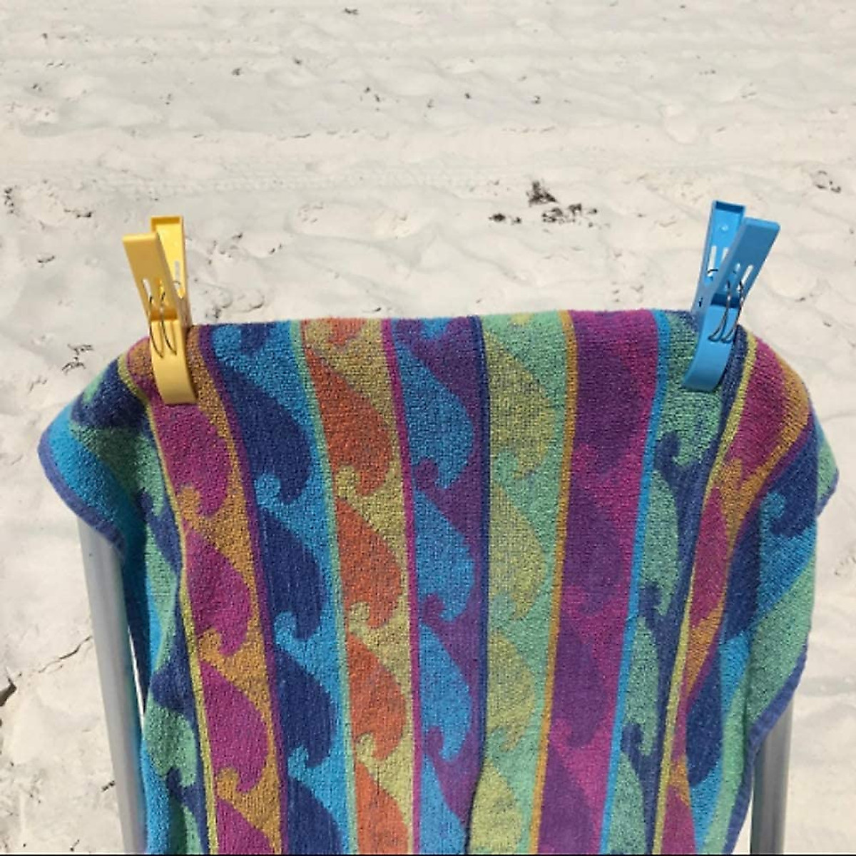 KSPOWWIN 8 Pack BeachTowel Clips Fashion Color Chair Clips for Beach Chair on Your Cruise-Jumbo Size Plastic Chair Towel Clips Clamp Holder-Keep Your Towel from Blowing Away,Clothes Lines