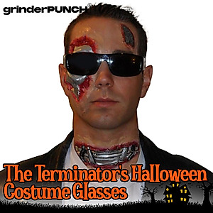 grinderPUNCH Mens Black Super Dark Sunglasses - Slim Wrap Around Gangster Style (Matte Black)