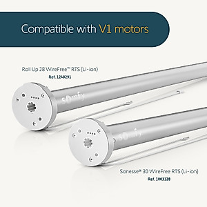 Somfy Sonesse Wirefree Plug-in Charger 9020672 - Compact & Efficient Lithium-Ion Battery Charger for ST30 & R28 Motors - 8-Hour Charge, 100-240V Input, 13.3V Output, Extended Reach Cable - #9020672
