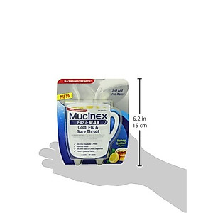 Mucinex Fast-Max Hot Drink, Cold Flu & Sore Throat-8 ct