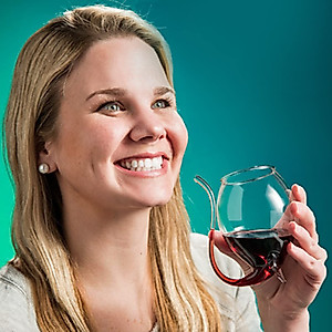 RXMORI 2PCS Creative Vampire wine Glass,Creative Glass Decanter Cups with Drinking Tube Straw,Clear Juice Cup,Transparent Goblet With Drinking Tube Straw