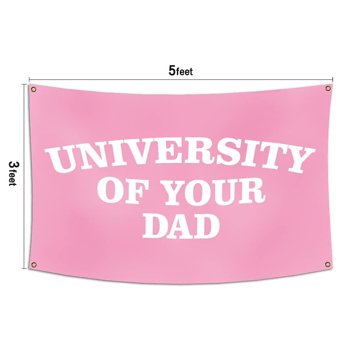 University of Your Dad Meme Dorm Flag Banner 3x5Ft Banner For College Dorm Room Man Cave Frat Wall Outdoor Dec (UNIVERSITY OF YOUR DAD)