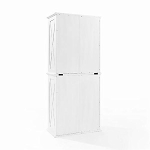 Crosley Furniture Clifton Tall Pantry, 2 Stackable Pantries, Distressed White