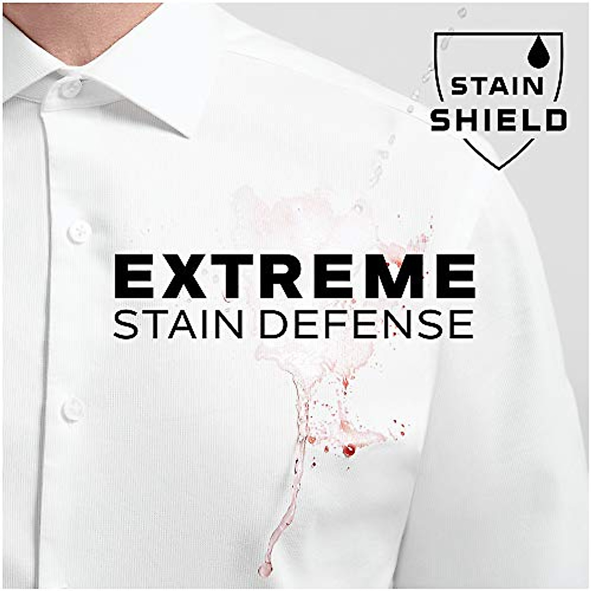 Van Heusen Men's Big & Tall Big and Tall Stain Shield Stretch Straight Fit Flat Front Dress Pant, Black, 40W x 34L