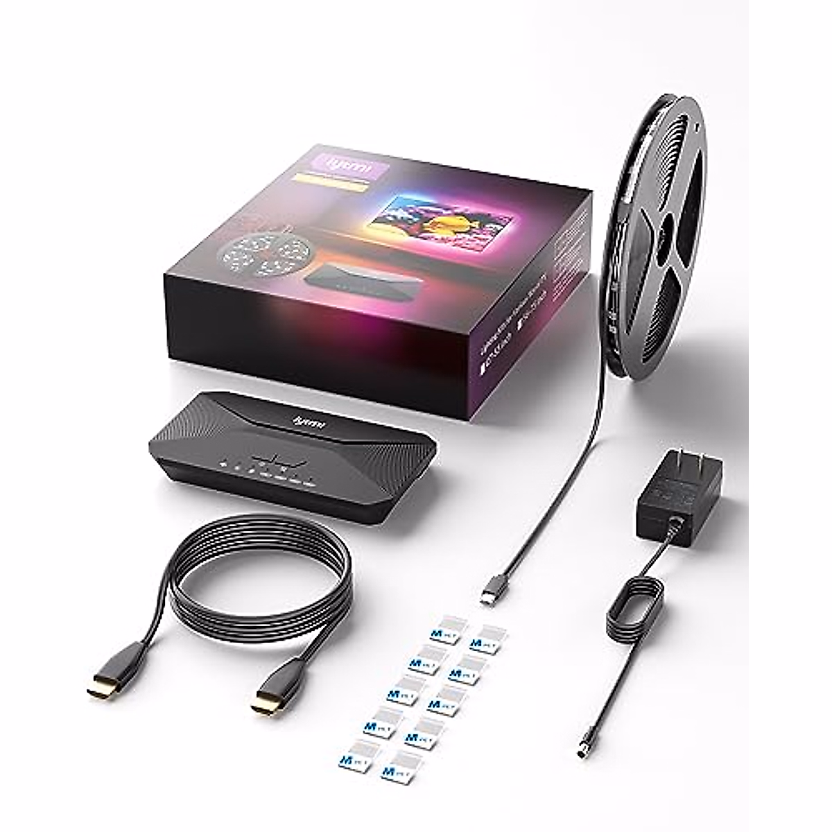 Lytmi Fantasy 3 TV Backlight Kit HDMI 2.1 with Sync Box Wi-Fi Backlight for 55~60 inch 8K 60Hz TV Color Sync Lights Compatible with Alexa & Google Assistant, App Control, Music Sync