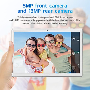 Acogedor 10.1Inch Tablet for Android 11.0, 1920x1200 IPS Screen MTK6580 Octa Core CPU 128GB ROM 8GB RAM 5G WiFi Tablet, 5MP Front and 13MP Rear Dual Camera (Silver)