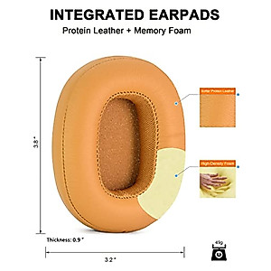 Crusher 360 Earpads - defean Replacement Brown Ear Pads Cover Cushion Compatible with Skullcandy Crusher 360 Bluetooth S6MBW-J373 Headphones,High-Density Noise Cancelling Foam
