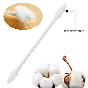 800 Count Precision Tips Cotton Swabs 3" Double Pointed Tip Ear Swabs with Paper Sticks Cotton Buds Cotton Tipped Applicators