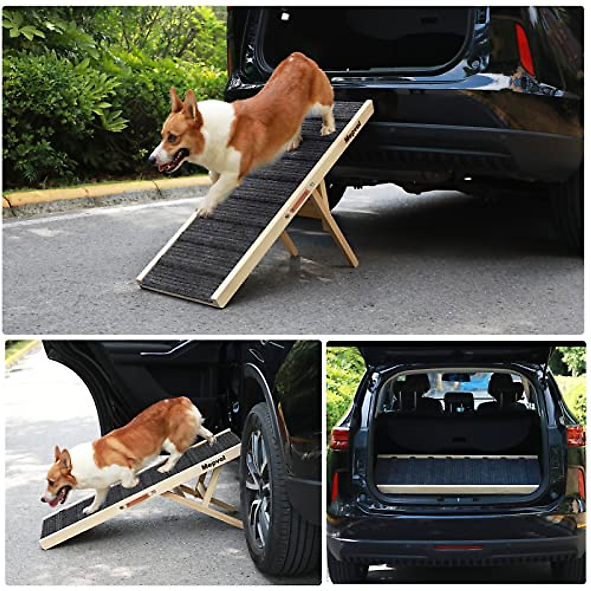 MEPVOL Dog Ramp,Stable Wooden Pet Ramp for Small and Older Animals,43.5 ...