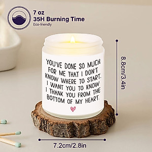 BAUBLEDAZZ Thank You Gifts for Women, Thank You Candle- Handmade Lavender Natural Soy Wax Candle (7oz)- Hostess Gifts, Appreciation Gifts, Thank You Gifts for Friends, Coworker, Men