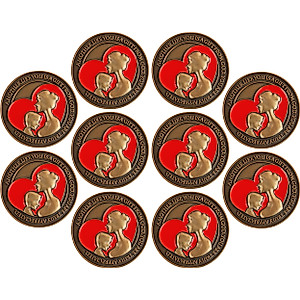 Mothers Coin, Bulk Pack of 10, I Love You Mom Token of Appreciation, Gift for Mom, Mother's Day or Birthday Gifts from Son, Daughter, or Husband. Proverbs 31:28, Idea for Women Who Have Everything