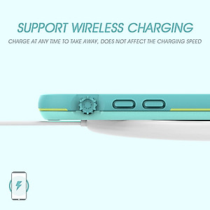 LOVE BEIDI iPhone 8 7 Waterproof Case Cover Built-in Screen Protector Fully Sealed Life Shockproof Snowproof Underwater Protective Cases for iPhone 8 7-4.7" (Cyan/Green/Mint Green)