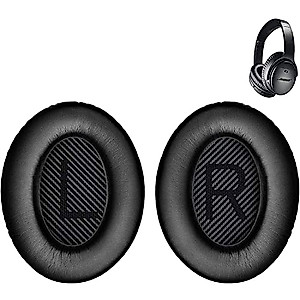 QC35 Replacement Ear Pads Quietcomfort 35 II Replacemenet Earpads, Ear Cushion Kit Parts Compatible with Bose Quietcomfort 35/Bose QC35, Quiet Comfort 35 II/QC35 II Wireless Headphones (Black)