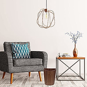 DOITOOL Bamboo Waste Basket Wooden Waste Bin Wastebasket Rustic Garbage Container Box for Home Office Farmhouse Living Room Bathroom Rubbish Litter Can 30x23cm Home Wastebasket