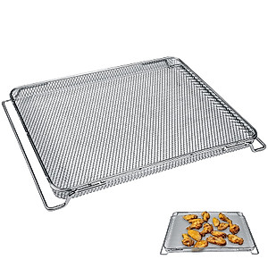 WARDFYT Air Fry Basket Replacement Compatible with Ninja Foodi Smart XL Pro Air Fry Oven, Replacement Mesh Basket for Ninja Foodie 10-in-1 Air Fryer, DT251 DT200 DT201 DT255CO DZ201C, Steel, Silver